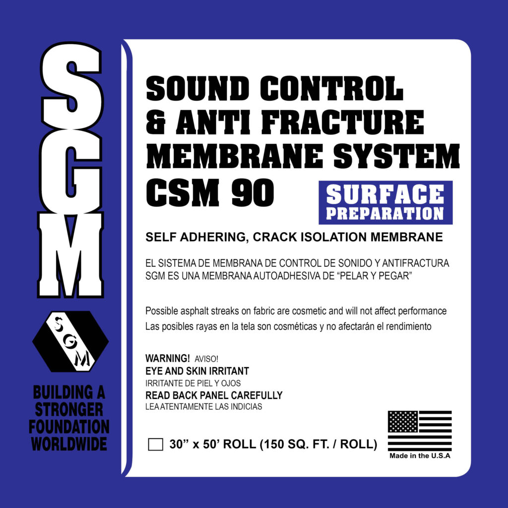 SGM (CSM 90) Sound Control and Anti-Fracture Membrane System – NOVUS ...